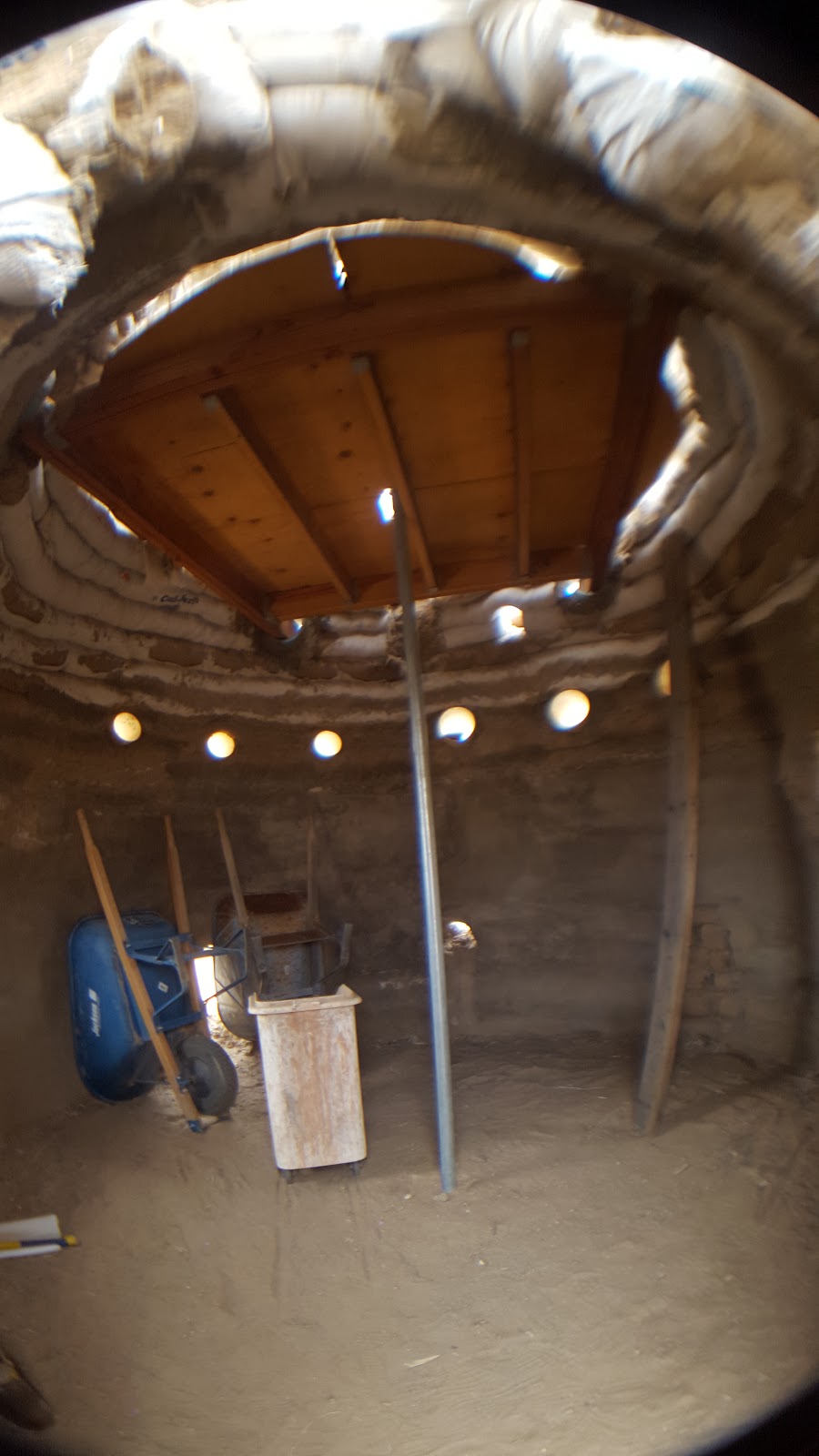 Scott's Superadobe Build Across Time: Cal-Earth Open House