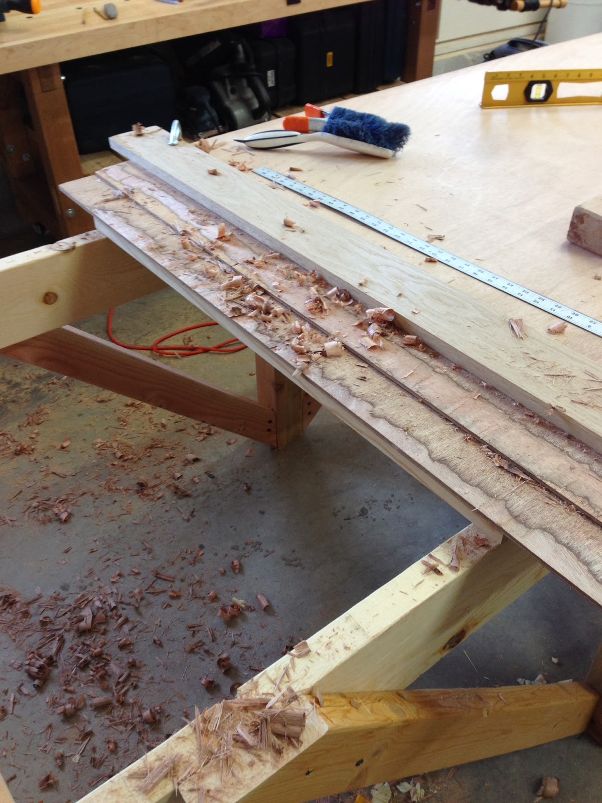 John's Navigator Build: Scarfing the garboard plank