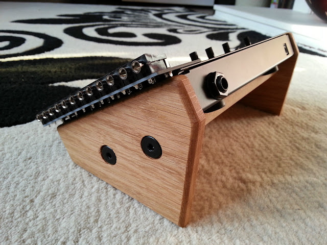 MATRIXSYNTH: SOLID OAK WOOD END CHEEKS STAND FOR MOOG WERKSTATT 01