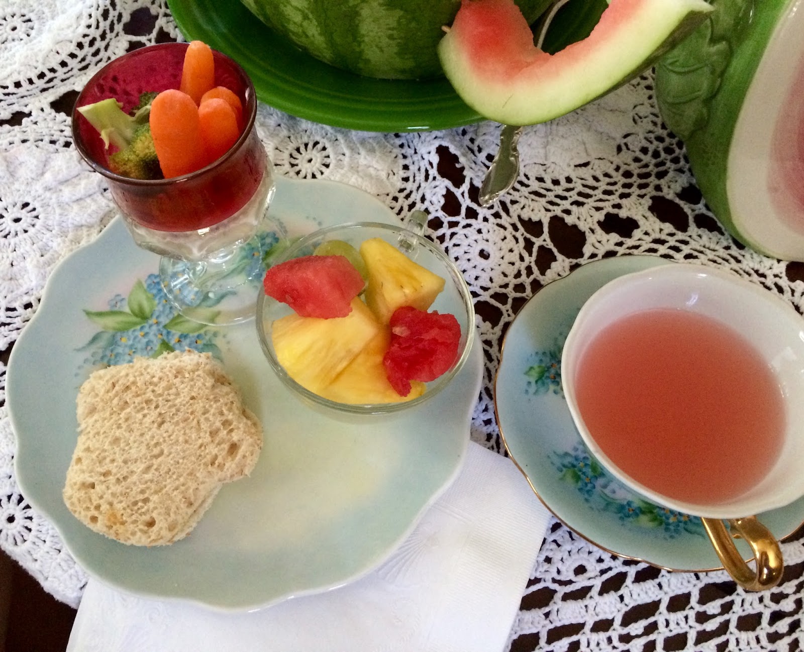 Kitty's Kozy Kitchen: Watermelon Tea Party with My Grands