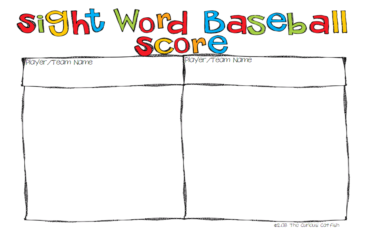 TCC Test: Sight Word Baseball