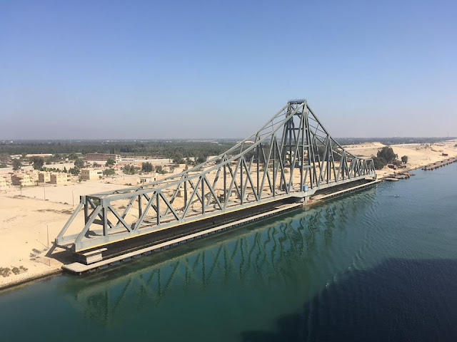 Industrial History: Dual Swing Bridge over Suez Canal