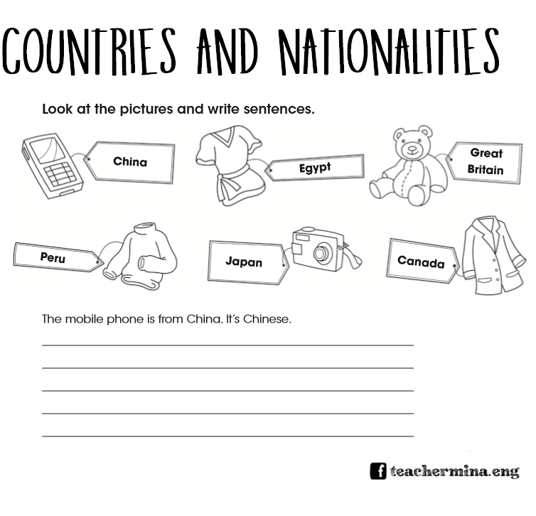 Teachermina: [activity] countries and nationalities