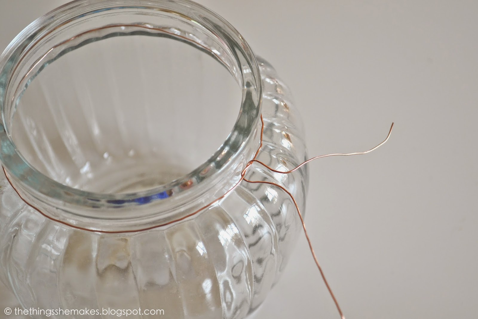 How To Make a Copper Wire Wrapped Jar | The Things She Makes