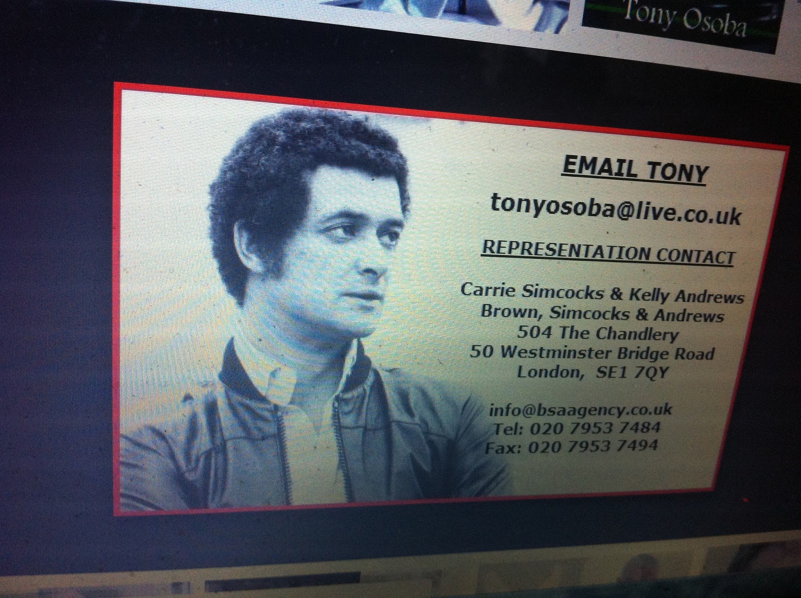 THE BLACK SOCIAL HISTORY:: BLACK SOCIAL HISTORY - AFRO-BRITISH " TONY ...