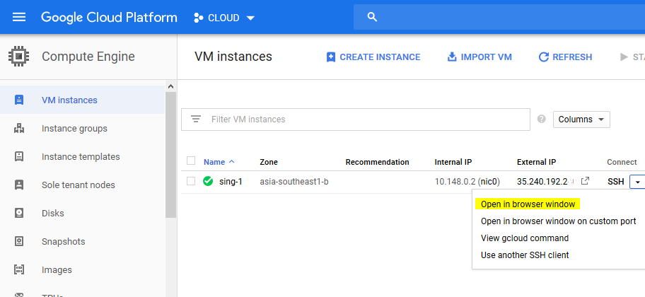 Blog Lụm: Hướng dẫn SSH vào Google Cloud