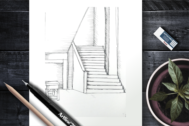 Sketsa Tangga - ashfa22 BLOG