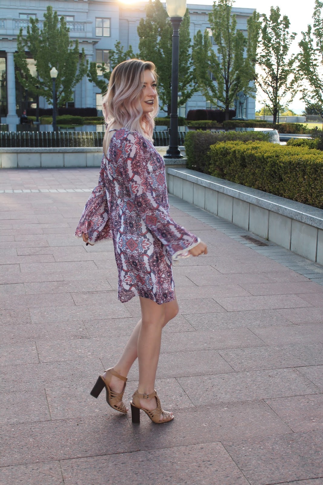 Spring Shift Dress - Arrows & Apricots