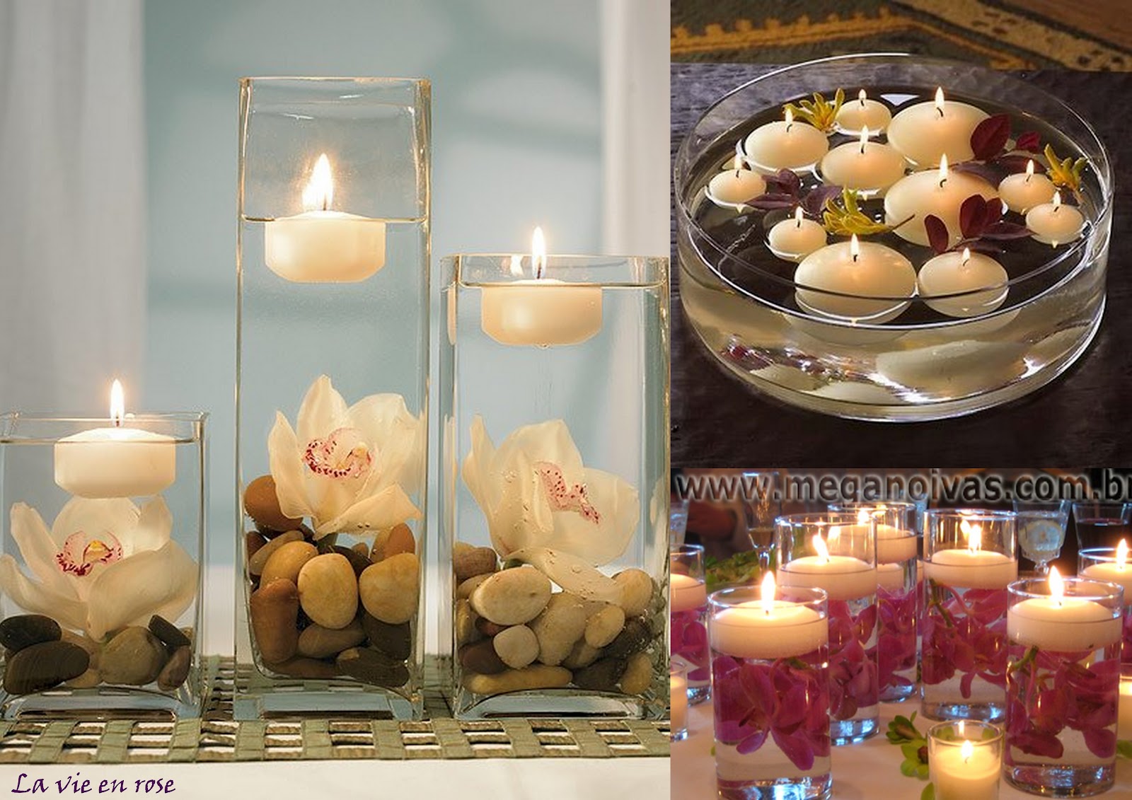 La vie en rose: Velas na decoração