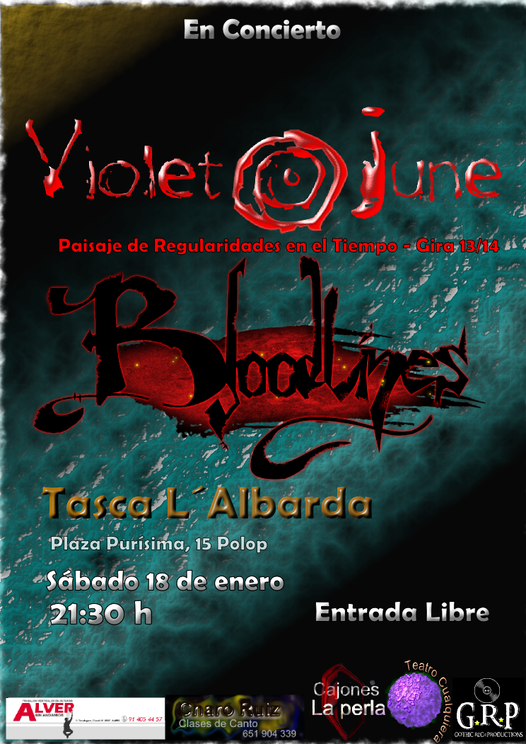 adriconelrock: Primer concierto en el nuevo año de VIOLET JUNE