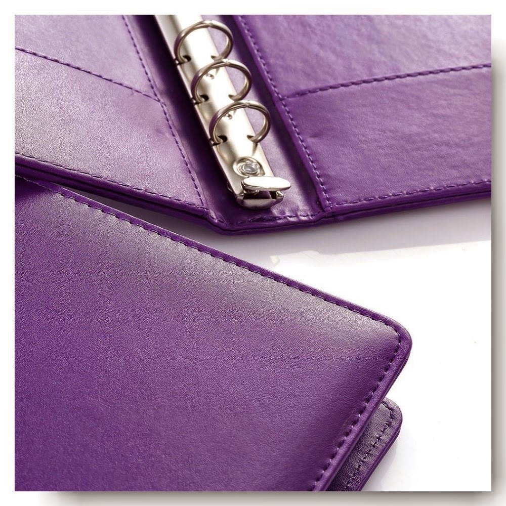 Clever Soiree: Richblue A5 Purple Cardholder Binder Compatible with Filofax