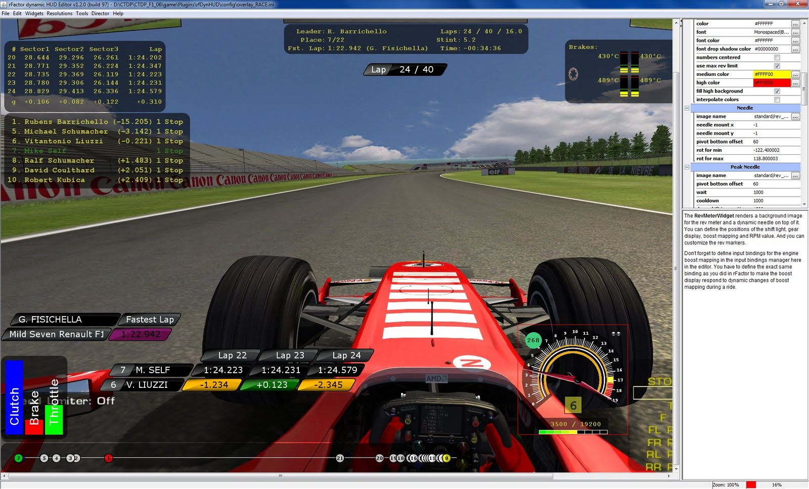 rFactor Hardcore: rfDynHUD v1.2
