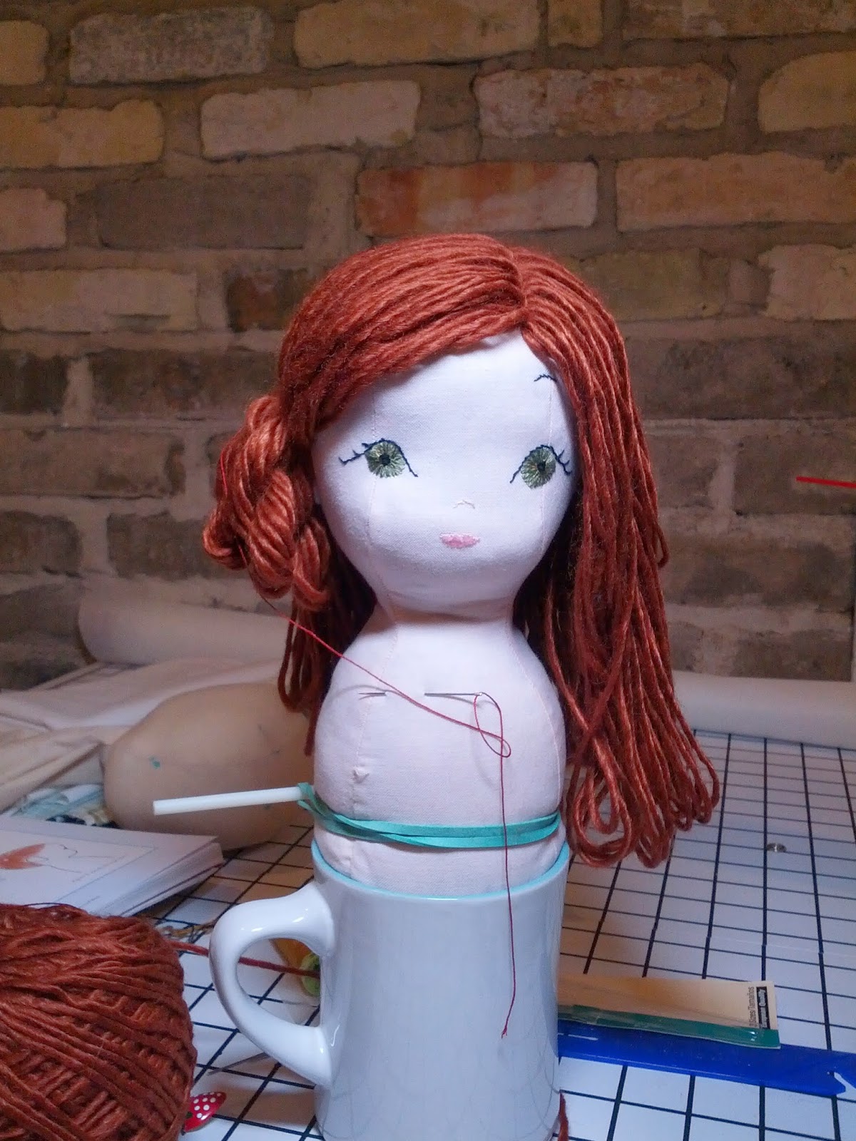 Gray Gables: Doll Making Continued - Doll Hair