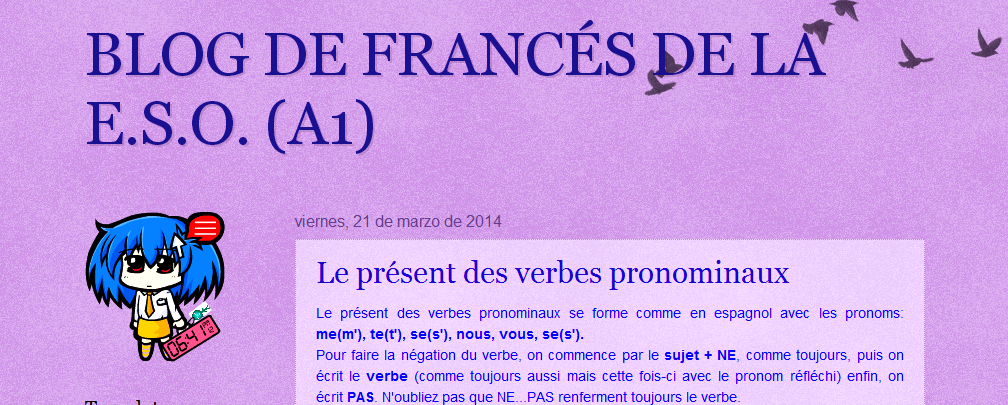 LA CLASSE DE LA PROF INMA: AUTRES BLOGS DE FRANÇAIS