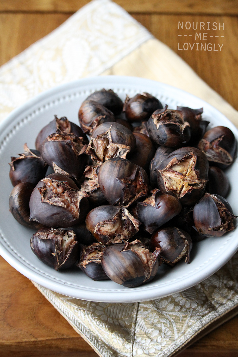 Nourish me lovingly: Sweet chestnuts, roasted