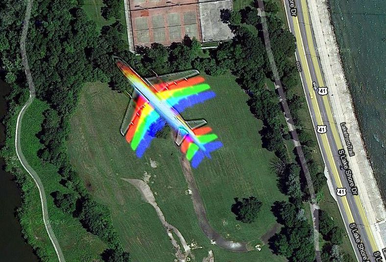 Las Fotos de Goggle Maps: Avión Sobre Chicago ~ Pcrepara