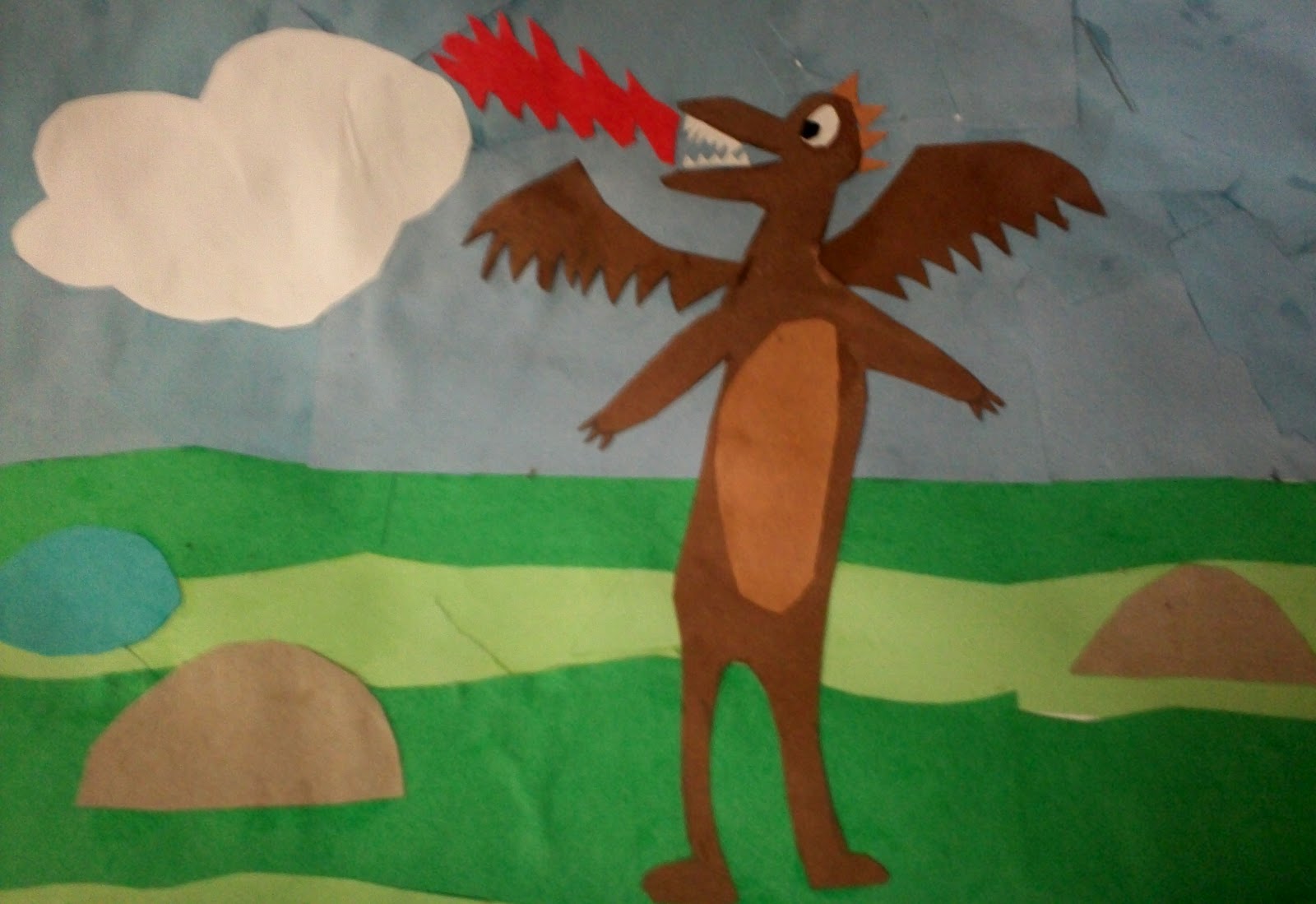 Art With Mr. E: 3rd Grade Dragon Collages: Ode to Phyl