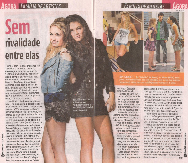 Lovers Lua Blanco: Lua Blanco e Ana Terra na Revista Show.