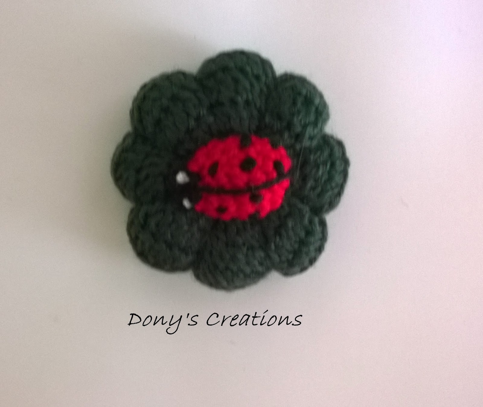 Dony's Creations: Quadrifoglio portafortuna con coccinella