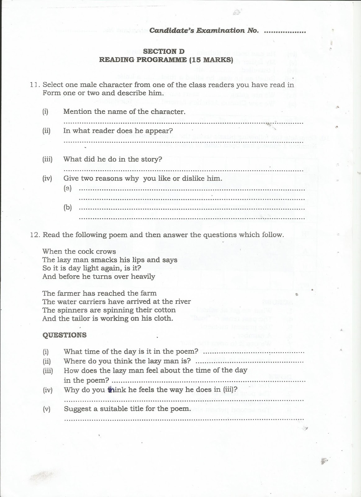 FORM TWO STUDY NOTES & PAST PAPERS BLOG: ENGLISH LANGUAGE--FORM TWO ...