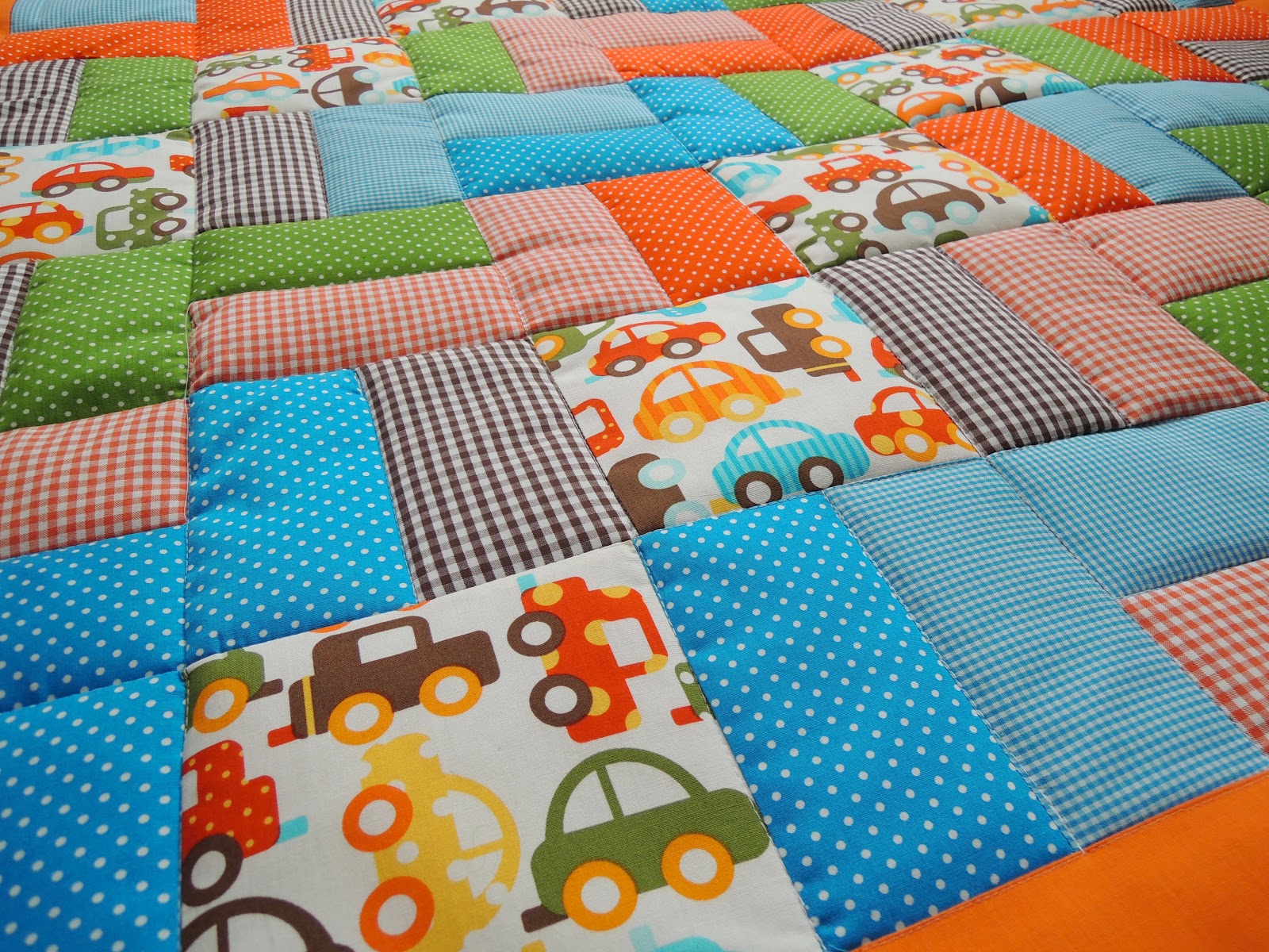 d'Inge: Patchwork-Babydecke Nico (Autos)