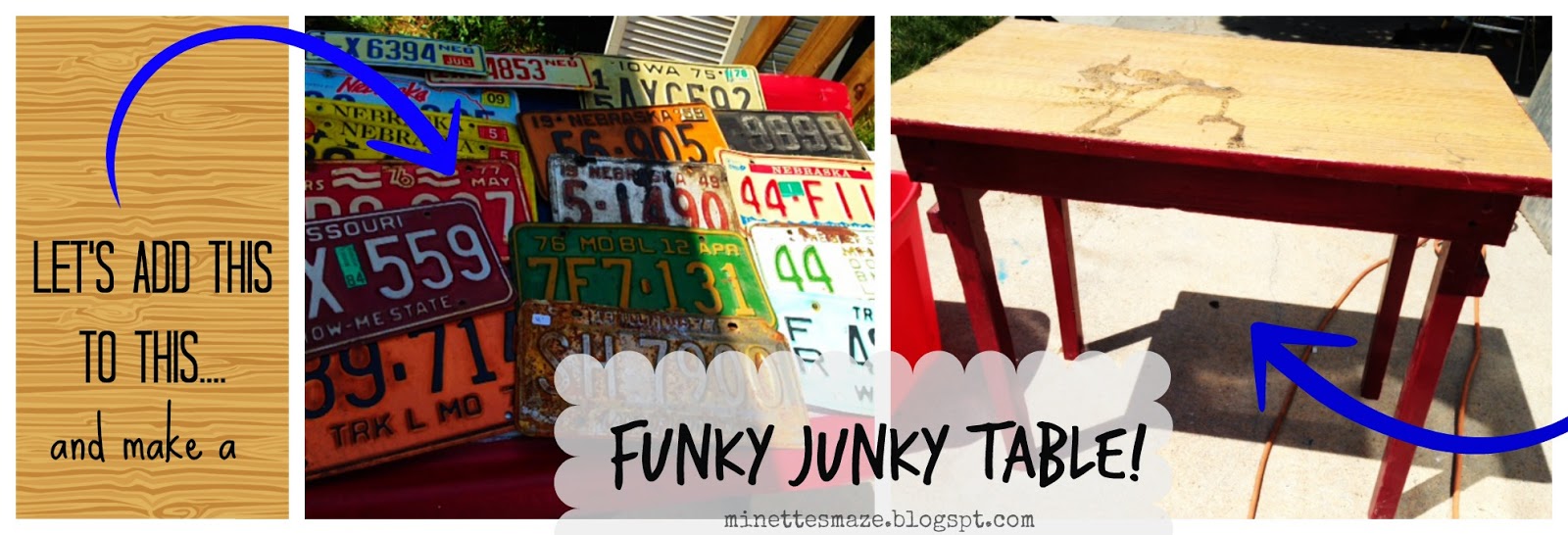 MinettesMaze: Funky Junky Table Upcycle
