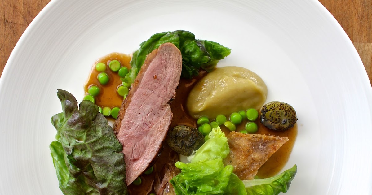 Sam Cooks Food: Duck with gooseberries, peas and lettuce