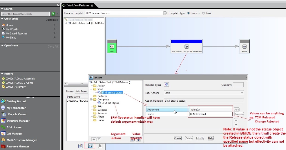 Teamcenter Open Gate: WorkFlow Creation :Release Object / Remove Status