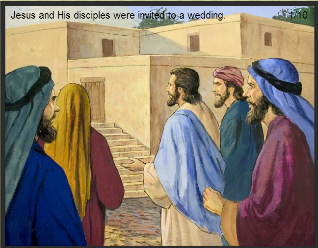 Bible Pictures: Jesus First Miracle in Cana