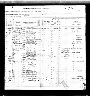 The Genealogy of Torre le Nocelle, Italy: Ship Manifest: SS Romanic ...