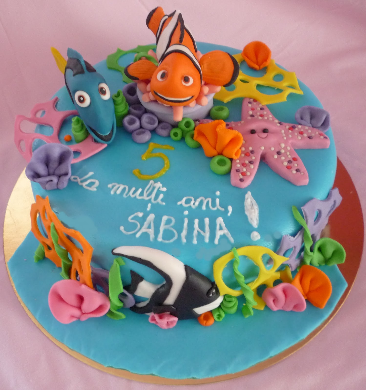 Torturi pentru copii in Constanta: Tort cu Nemo pentru Sabina