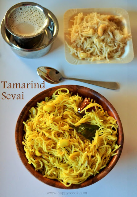 Puli Sevai Recipe | Tamarind flavored Idiyappam | Puli idiyappam ...