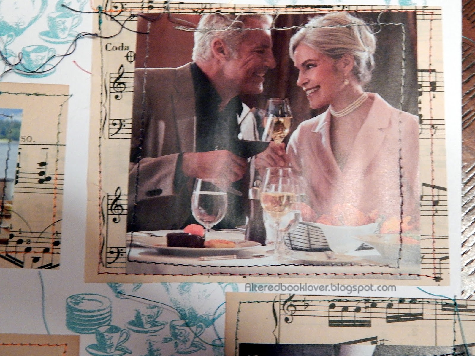 Altered Book Lover: Rain's Thursday Art Date: Night Scene