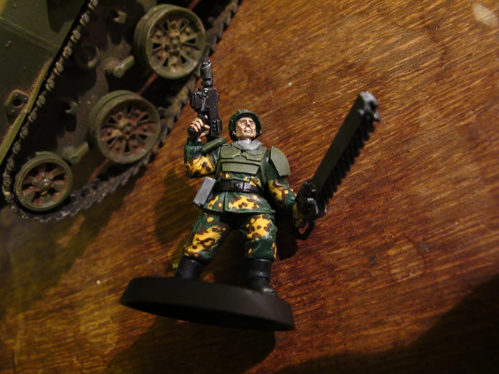 The 8th Armaggeddon Steel Legion + VDV: Sgt. with Partizan camo.