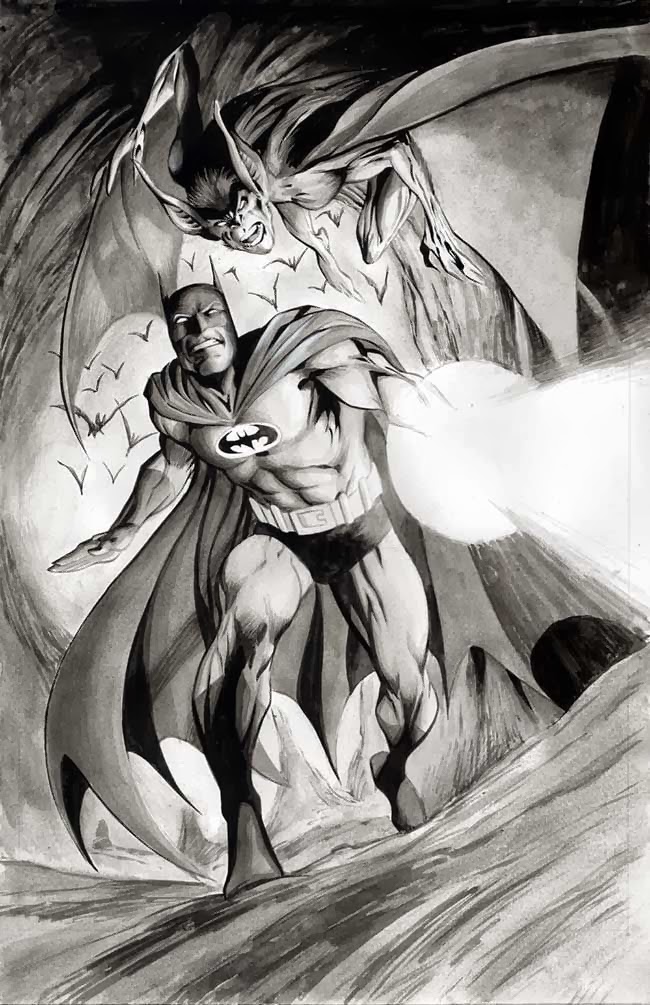 DC Comics of the 1980s: Batman and Man-Bat by Alan Davis
