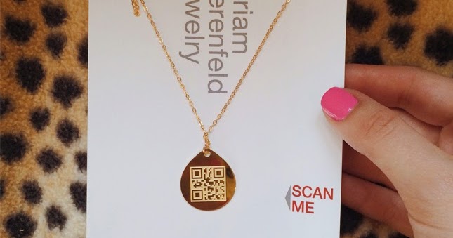 TECH LOVE DESIGN: Gold QR Code Necklace