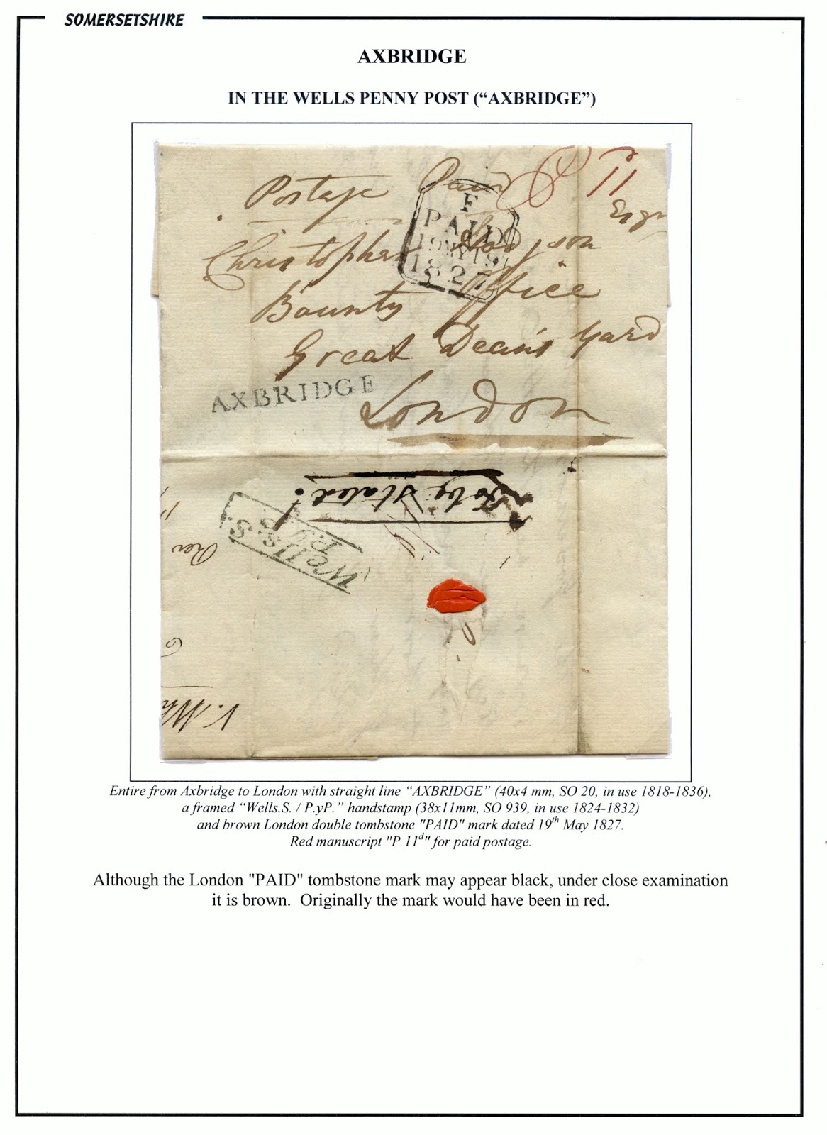 Somerset (& Bristol) Postal History: Axbridge in the Wells and Cross ...