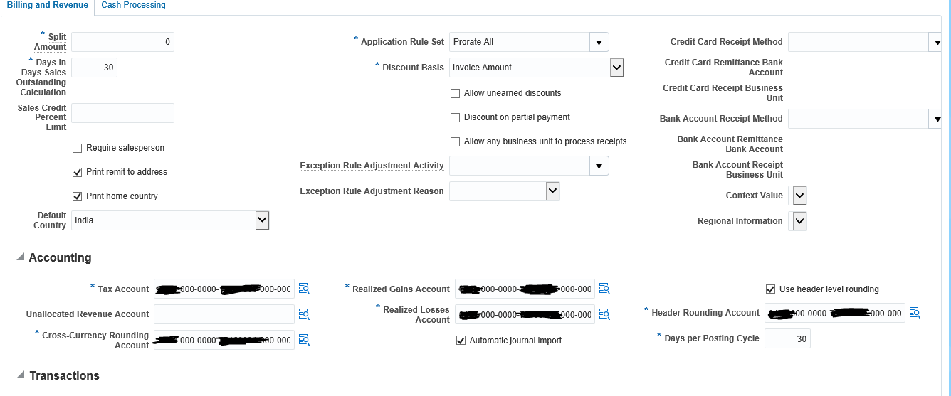 Oracle Application's Blog: Receivables System Options in Oracle Fusion ...