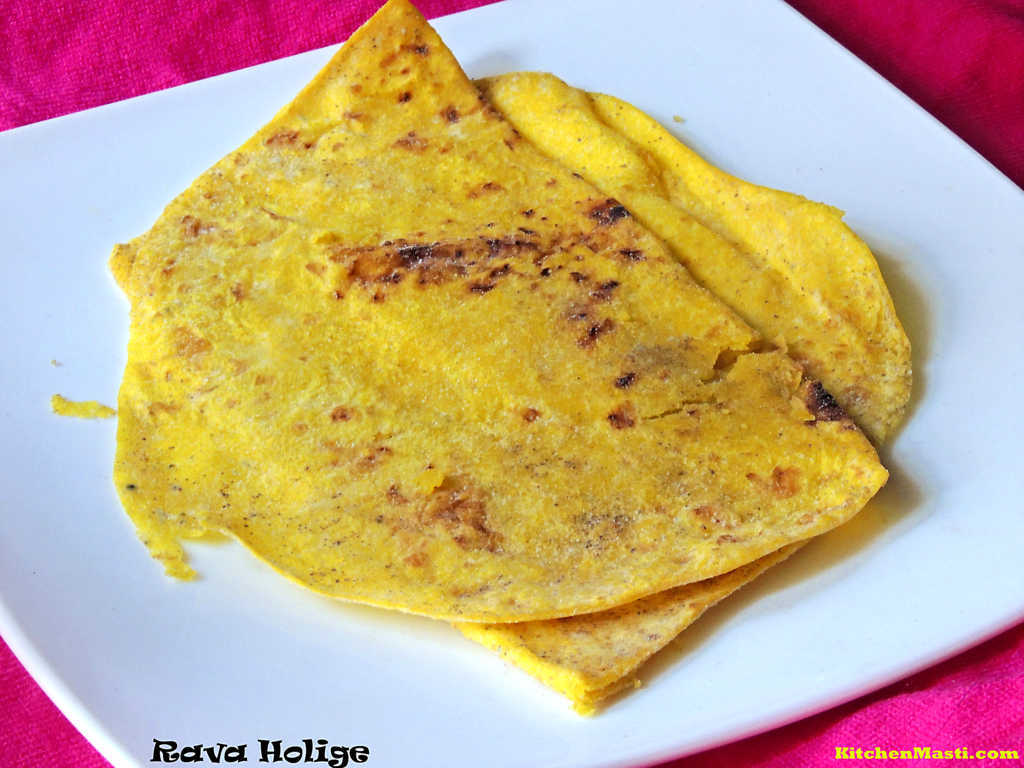 Rava Holige / Semilina Holige / Rava Puran poli Recipe | Vegetarian Recipes