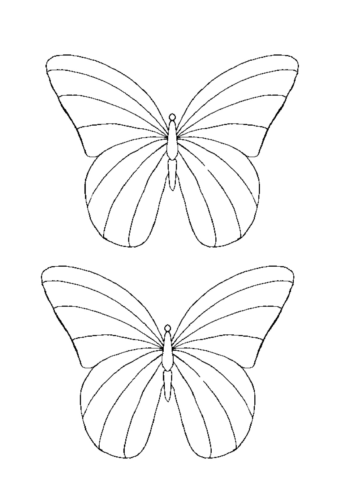 MODELE de FLUTURASI de colorat :: Fise de lucru - gradinita si scoala