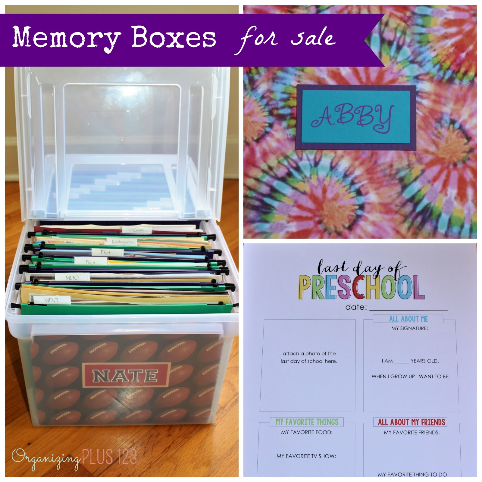Organizing Plus 123: Memory Boxes for Sale!