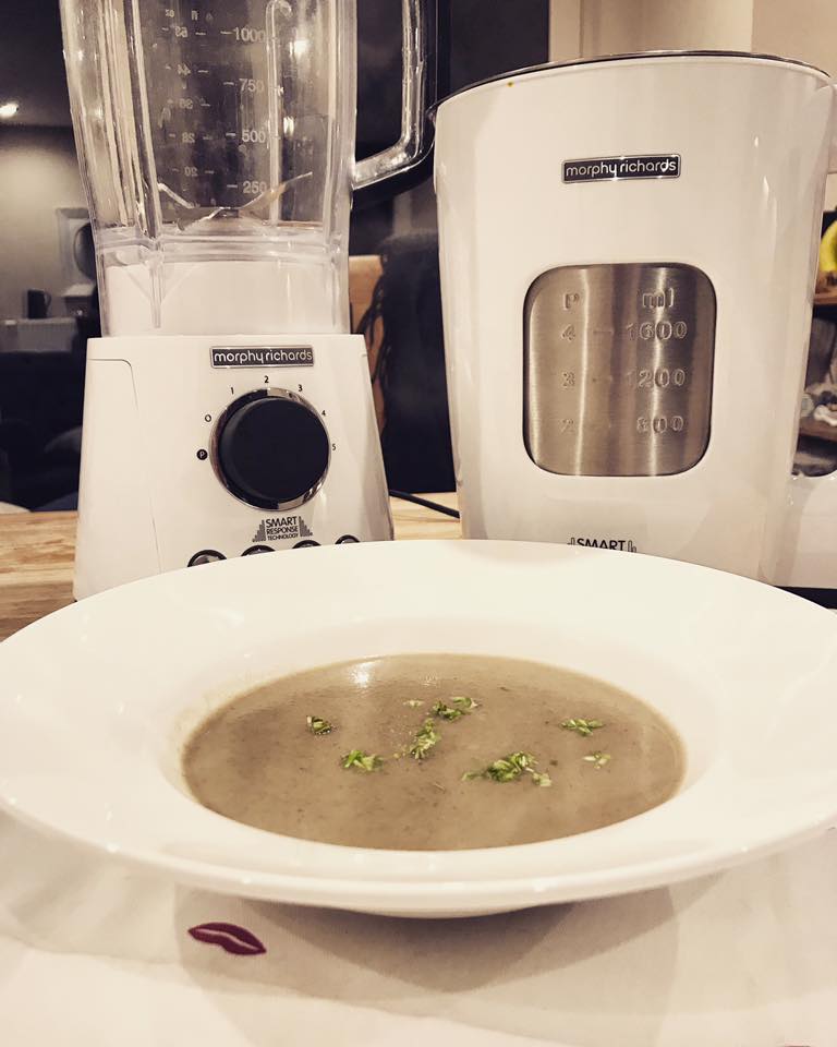 Champignonroomsoep in de soupmaker