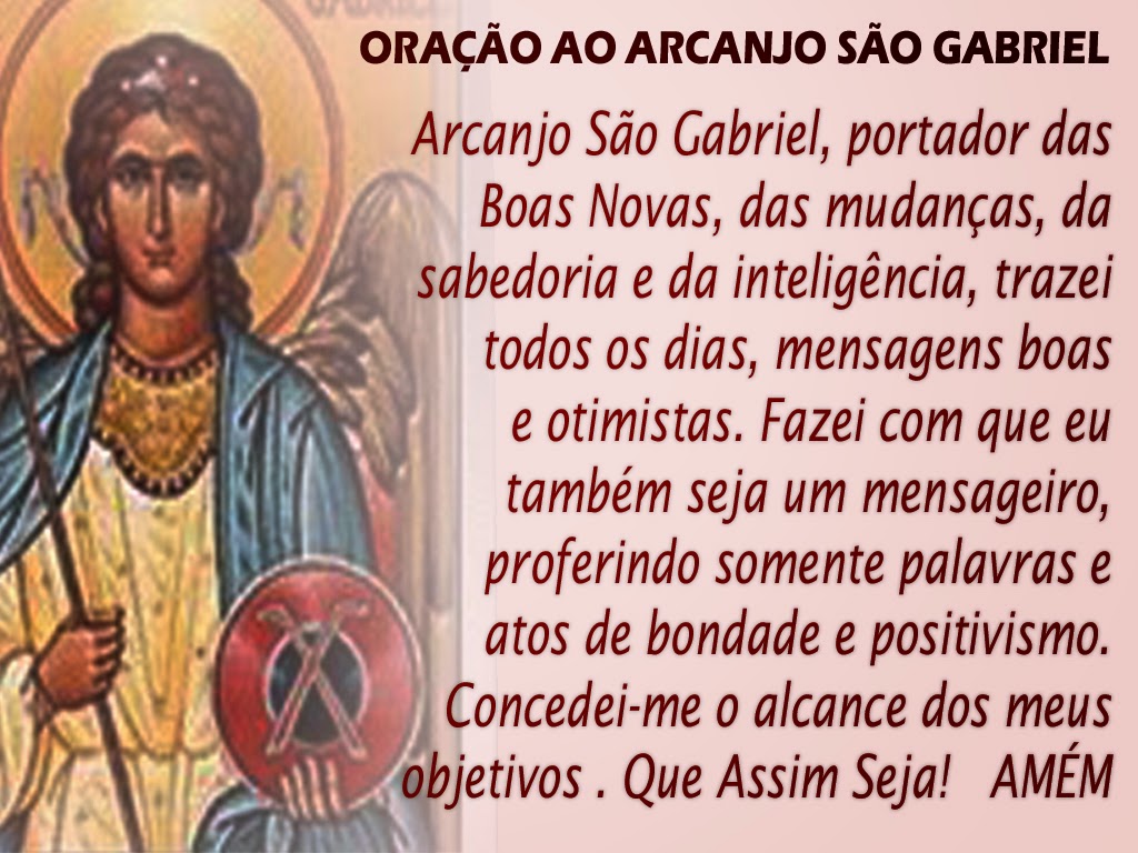totus tuus: Oração ao Arcanjo São Gabriel