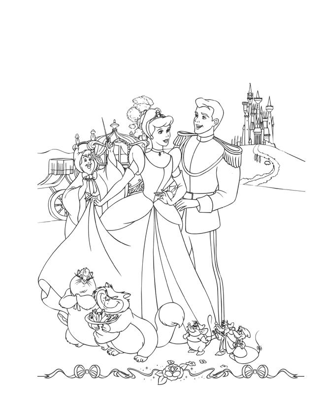Desenhos da Cinderela para colorir, pintar, imprimir-ESPAÇO EDUCAR