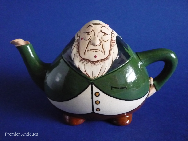 Premier Antiques: Wileman Intarsio Kruger Character Teapot by Frederick ...