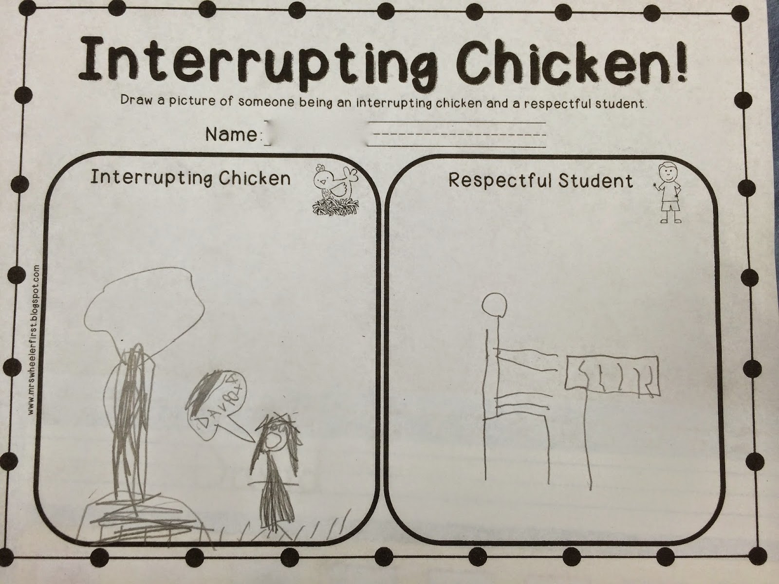 Ms. Sepp's Counselor Corner: Interrupting Chickens in Kindergarten