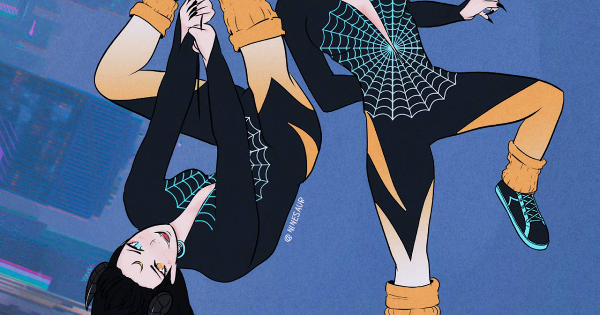 NINESAUR: SPIDERMAN INTO THE SPIDER VERSE Spider Persona Fanart