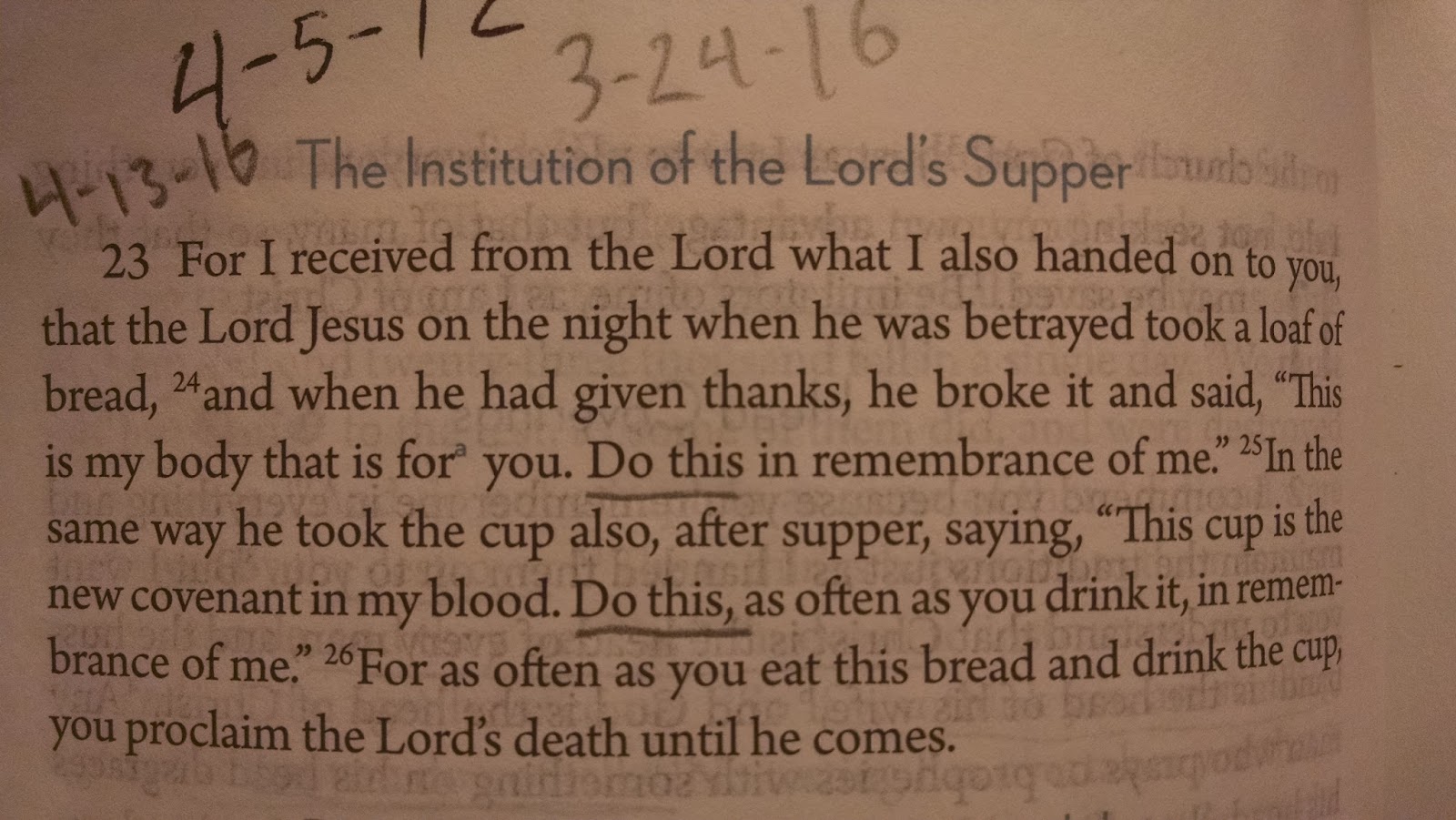Driven to Drink: 1 Corinthians 11:23-26 I Received From the Lord