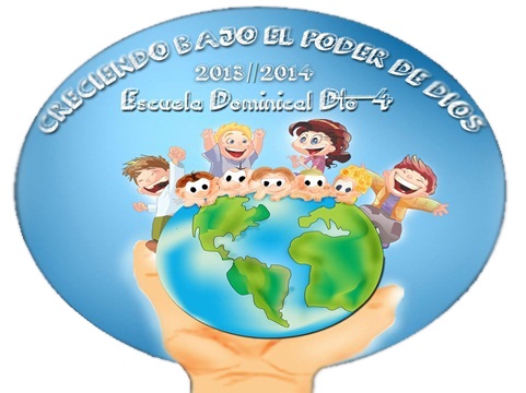 ESCUELA DOMINICAL DISTRITO 4: LOGO Y BOTONES
