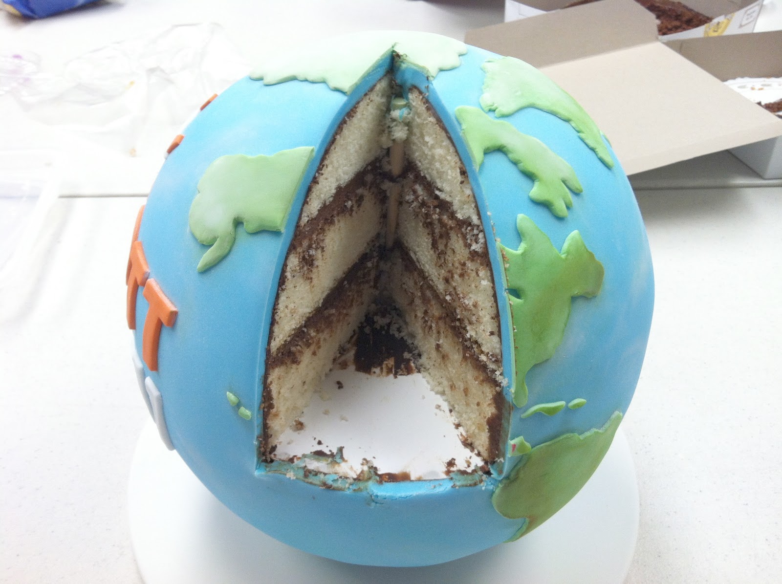 Earth Sheet Cake